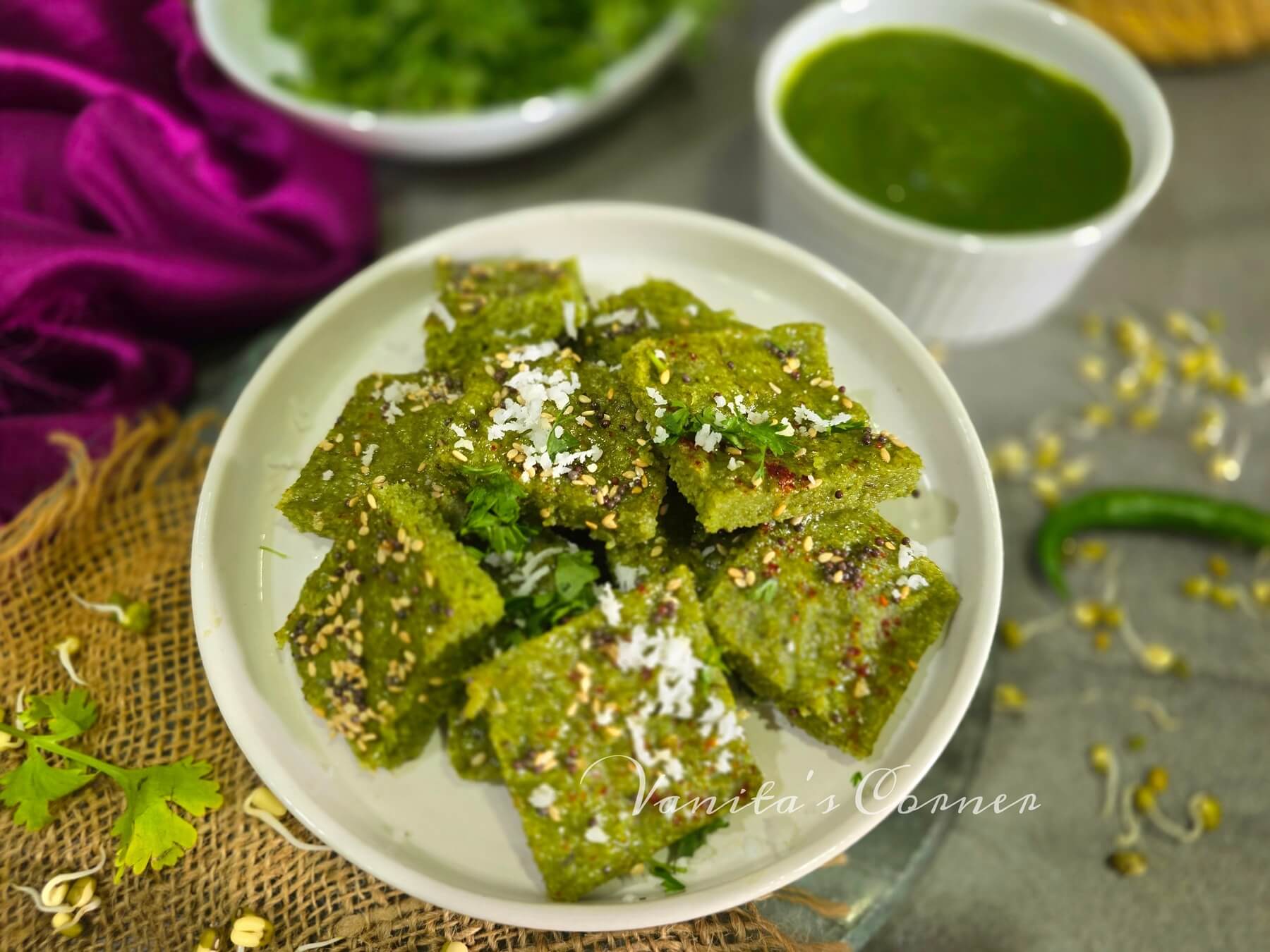 Sprouted Moong Dhokla | Protein wealthy Moong Dhokla - Taste of Kuchaman